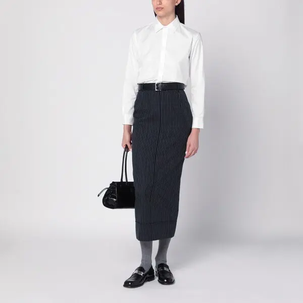 Thom Browne Pinstriped Pencil Skirt