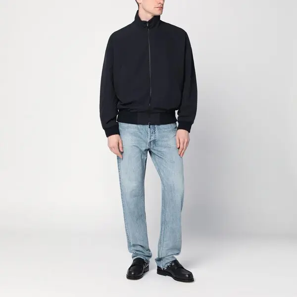 Fear Of God Navy Virgin Wool Zip Jacket