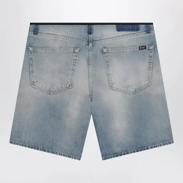 Prada Washed Effect Denim Shorts