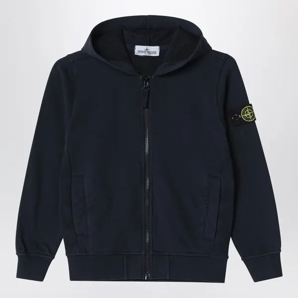 Stone Island Cotton Zip-up Hoodie - Blue