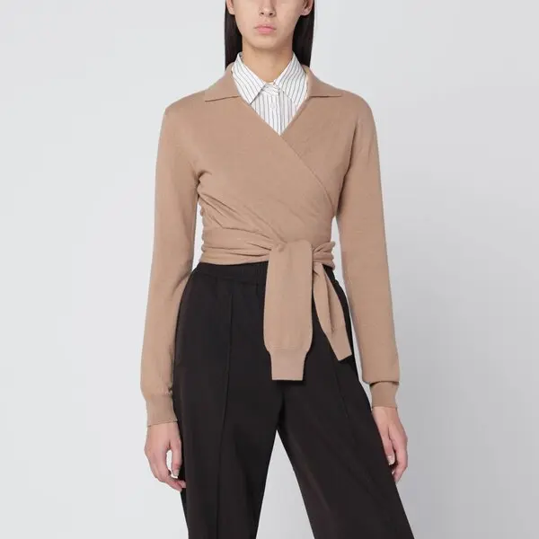 Dolce & Gabbana Cashmere Wrap Cardigan - Beige