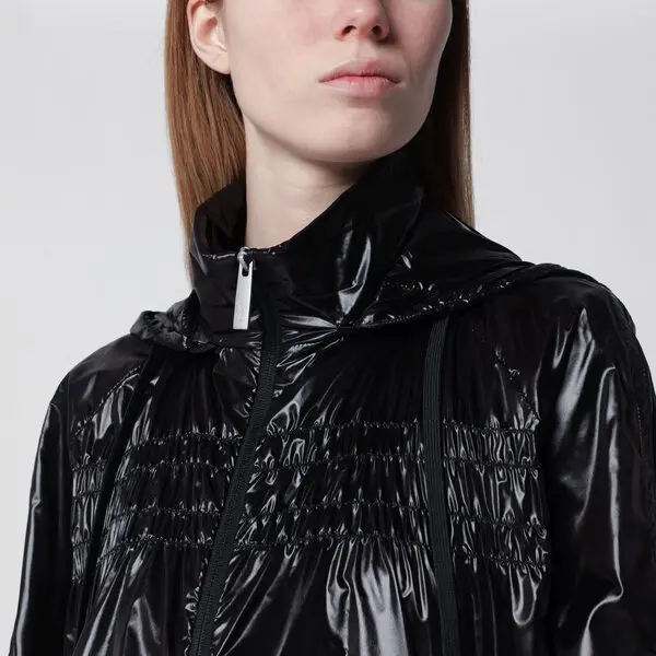 Herno Shiny Nylon Jacket With Removable Hood