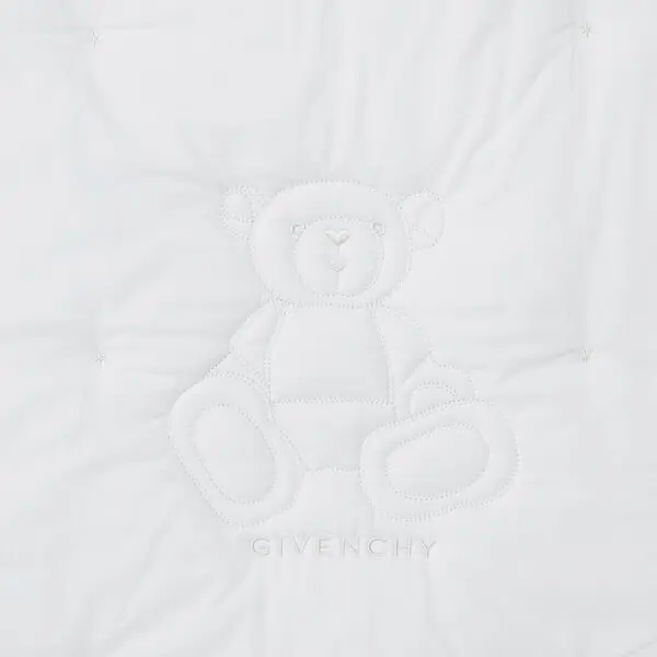 Givenchy Padded Cotton Blanket With Teddy Bear Embroidery