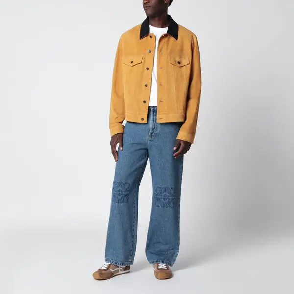 Loewe Suede Jacket With Contrasting Collar