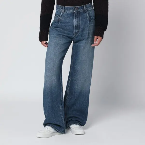 Dolce & Gabbana Washed Effect Cotton Denim Jeans