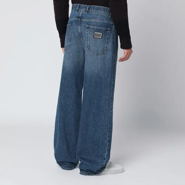 Dolce & Gabbana Washed Effect Cotton Denim Jeans