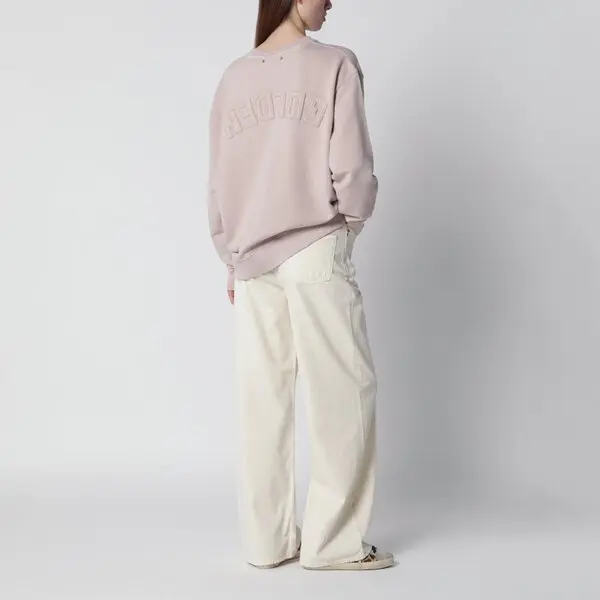 GOLDEN GOOSE Cotton Crewneck Sweatshirt With Double Star Logo