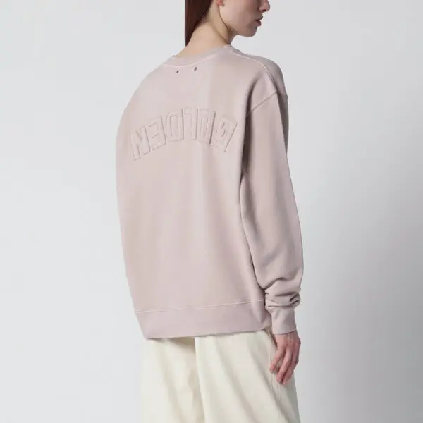 GOLDEN GOOSE Cotton Crewneck Sweatshirt With Double Star Logo