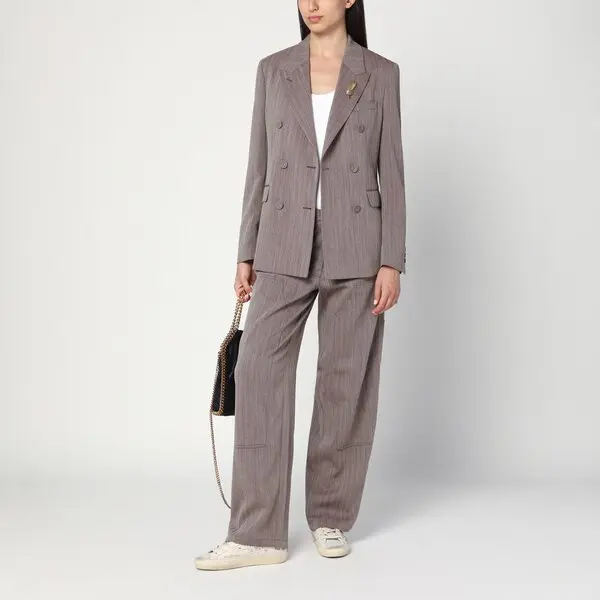 GOLDEN GOOSE Chevron Wool Blend Double-breasted Jacket