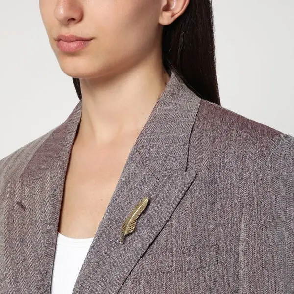 GOLDEN GOOSE Chevron Wool Blend Double-breasted Jacket