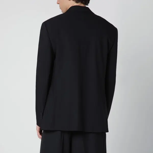 AMI Paris Single-breasted Wool Jacket - Black