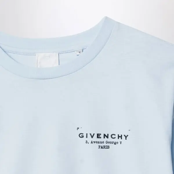 Givenchy Cotton T-shirt With Logo Print - Light Blue