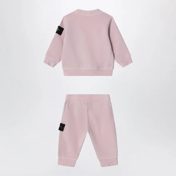 Stone Island Three-piece Set With Cardigan, Jogging Trousers, And Blanket