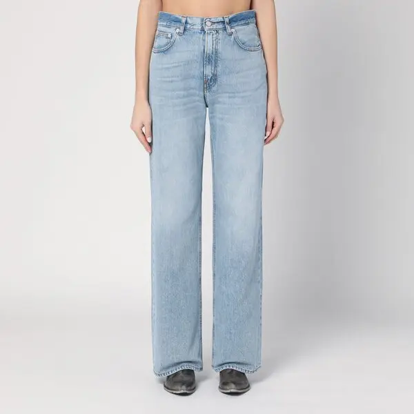 HAIKURE Light Washed Wide Jeans