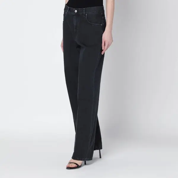 HAIKURE Charcoal Wide-leg Jeans