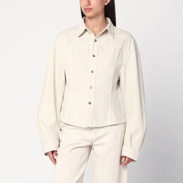 HAIKURE Ecru Denim Fitted Shirt
