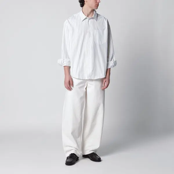 AMI Paris Cream Denim Trousers - White