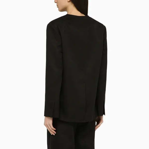 Loulou De Saison Cotton Linen Double-breasted Jacket