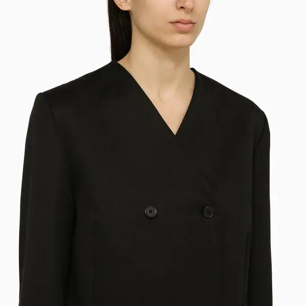 Loulou De Saison Cotton Linen Double-breasted Jacket