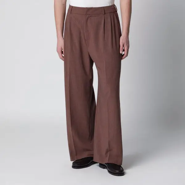 THESTROY The Stroy Brick-colored Inno Trousers In Viscose Blend