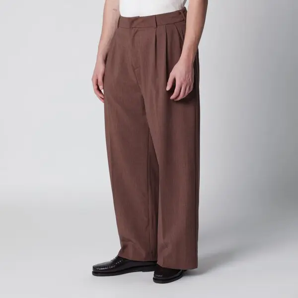 THESTROY The Stroy Brick-colored Inno Trousers In Viscose Blend