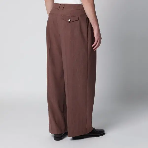 THESTROY The Stroy Brick-colored Inno Trousers In Viscose Blend