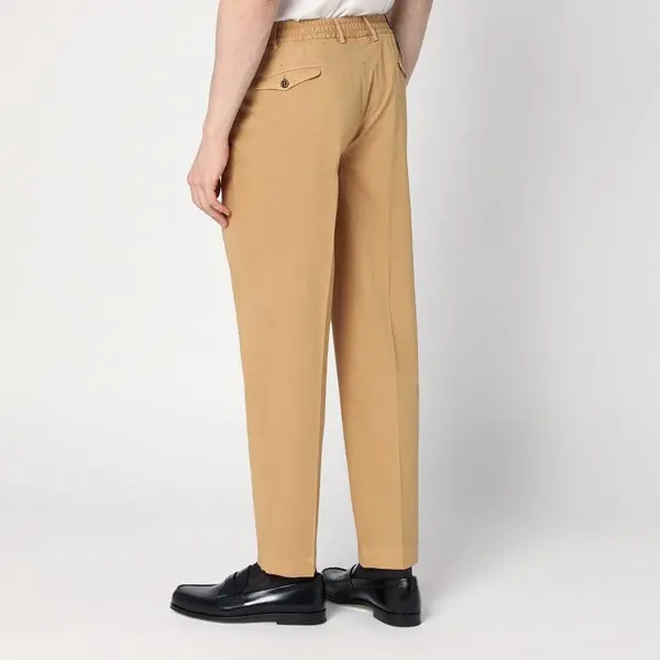 SANTANIELLO Cotton Trousers - Beige