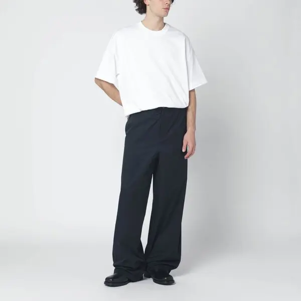 JIL SANDER Midnight Cotton Trousers