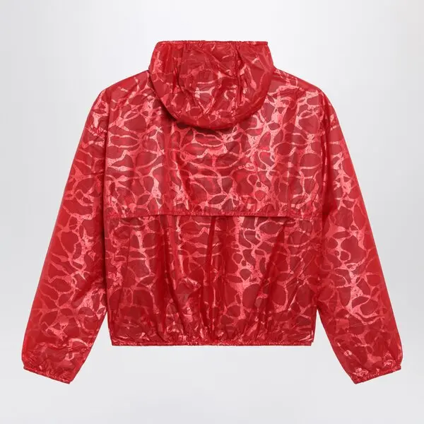 K-WAY Laurette Laminated Print Jacket - Red
