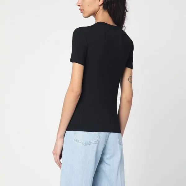 Calvin Klein Ribbed Modal T-shirt - Black