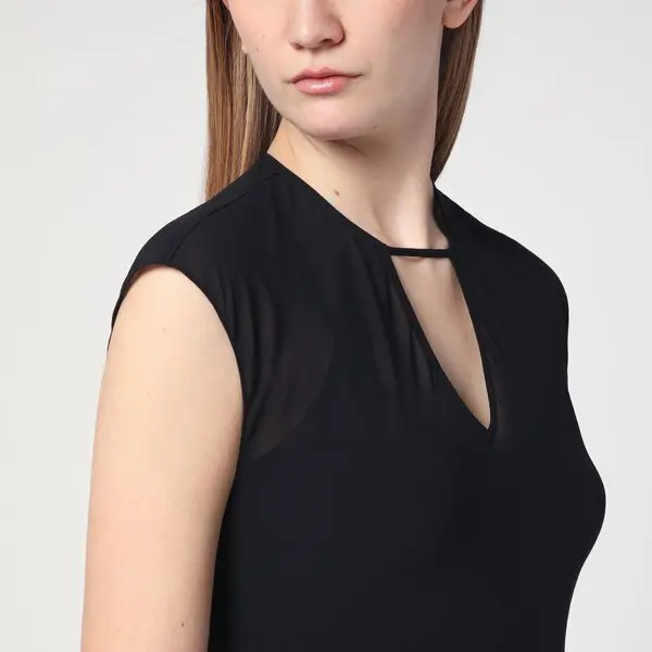 Calvin Klein Midi Dress With Belt And Cut-out Detail
