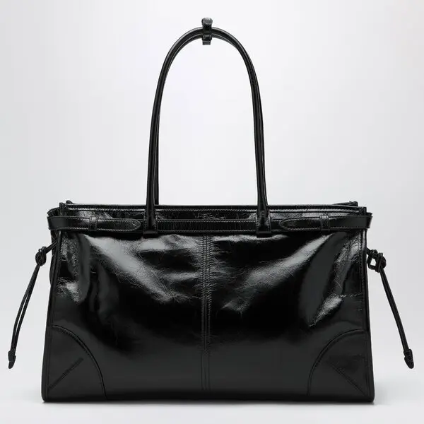 Prada Large Bonnie Bag In Leather - Black