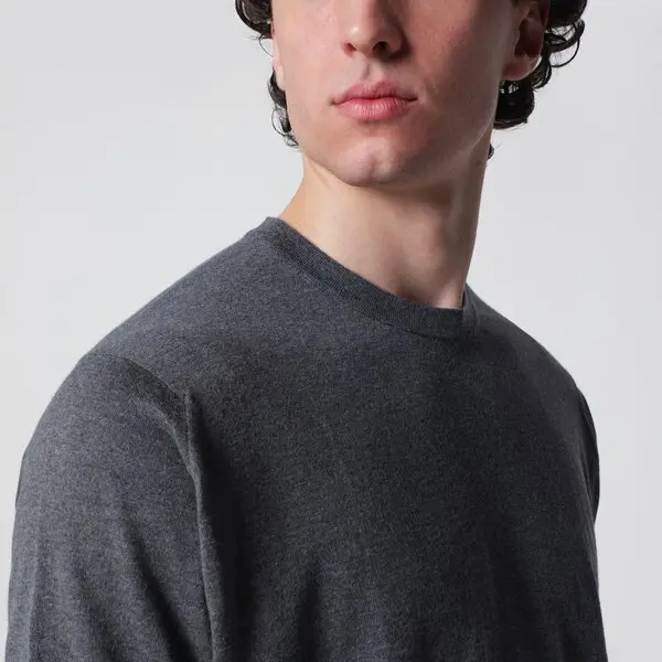 John Smedley Kempton Cotton Sweater - Grey