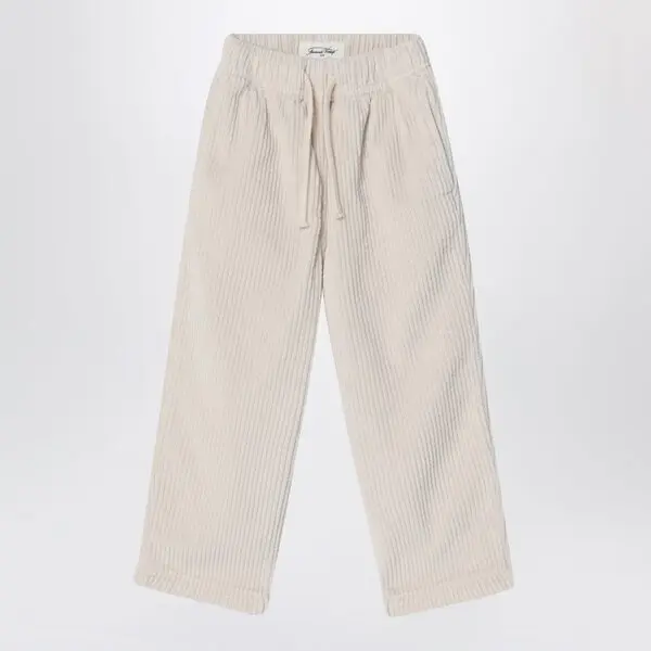 American Vintage Cru Ribbed Corduroy Trousers - Beige
