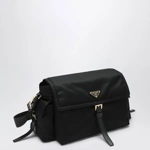 Prada Large Re-nylon Bag With Leather Details