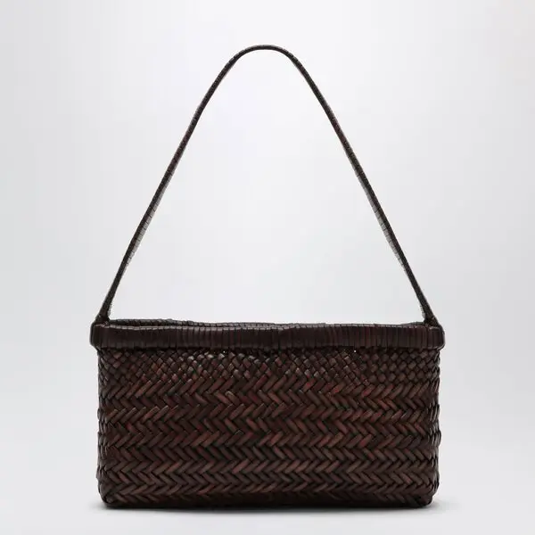 Manebí Woven Leather Shoulder Bag - Brown