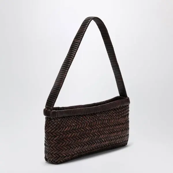 Manebí Woven Leather Shoulder Bag - Brown