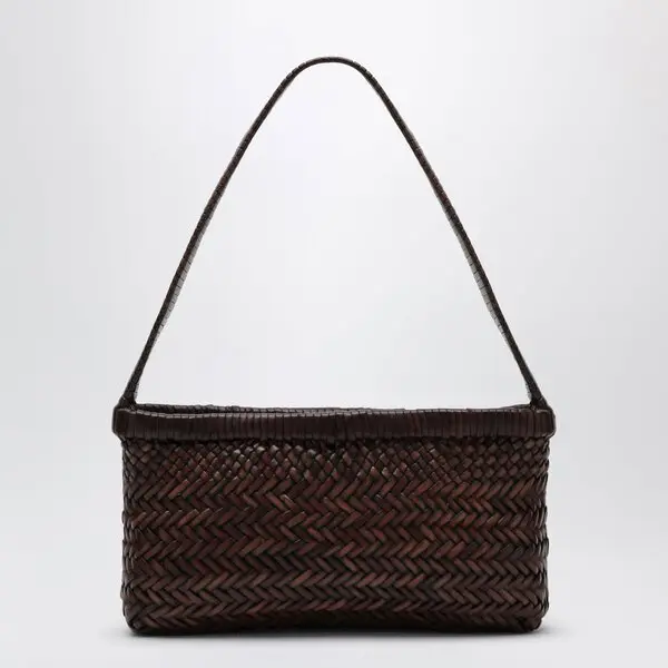 Manebí Woven Leather Shoulder Bag - Brown