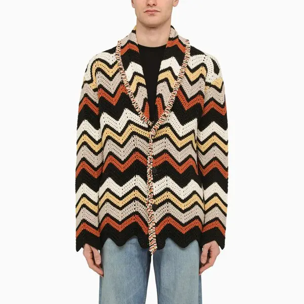 Alanui Zig-zag Crochet Cardigan