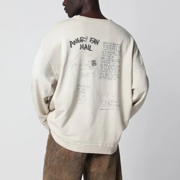 Our Legacy Angry Fan Mail" Print Sweatshirt - Black