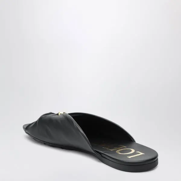 Loewe Pebble Soft Lambskin Nappa Slides - Black