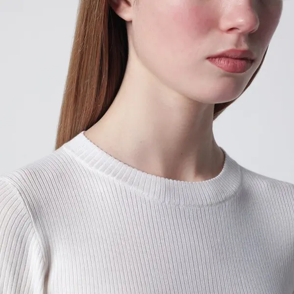 Brunello Cucinelli White Cashmere And Silk Blend Knit Top