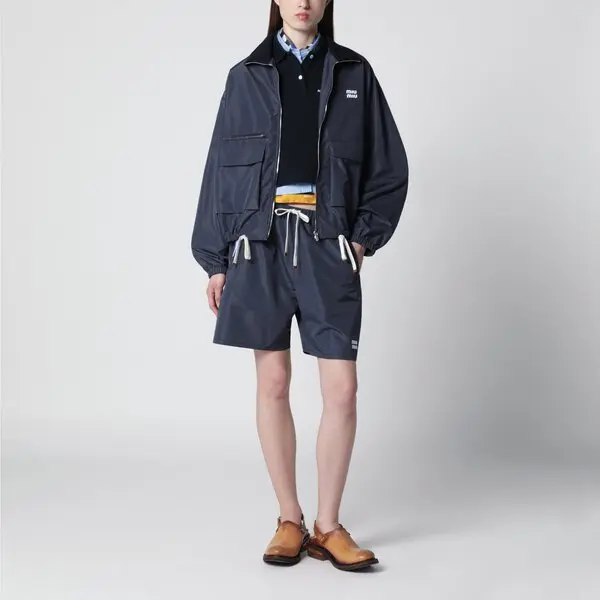 Miu Miu Tec Fabric Windproof Bermuda Shorts