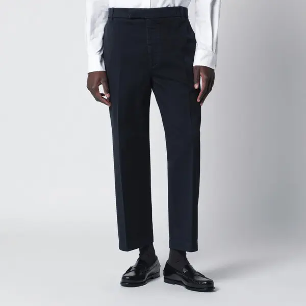 Thom Browne Navy Cotton Trousers