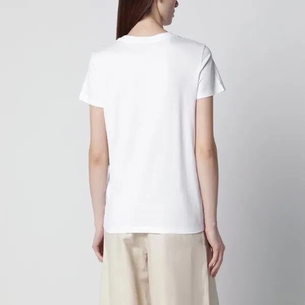 Max Mara Optical Cotton Jersey T-shirt With Front Print