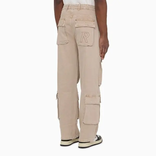 REPRESENT Beige Denim Cargo Trousers