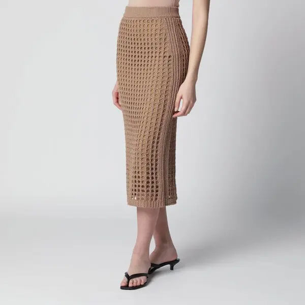 Max Mara Mesh Cotton Maxi Skirt