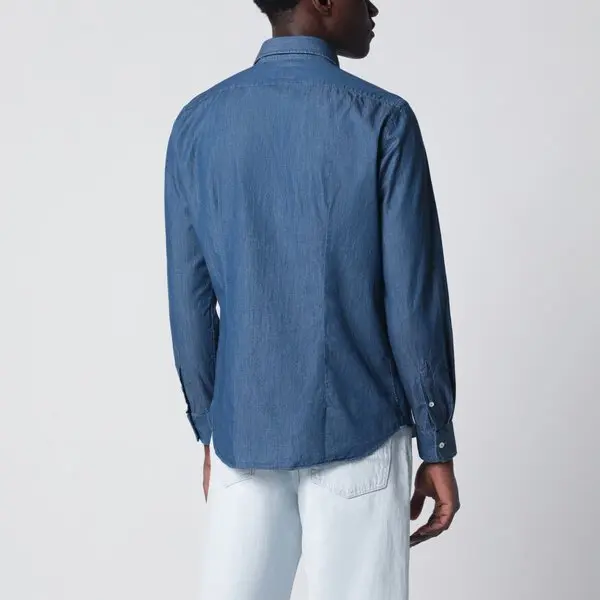 XACUS Tailor Fit Denim Shirt Blue