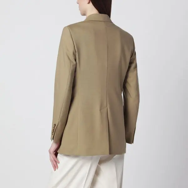 Max Mara Camel Wool-blend Double-breasted Jacket