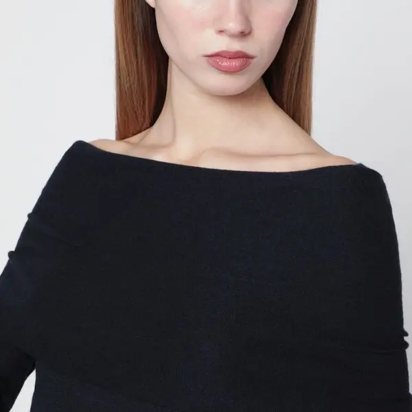 Max Mara Navy Lightweight Cashmere Sweater